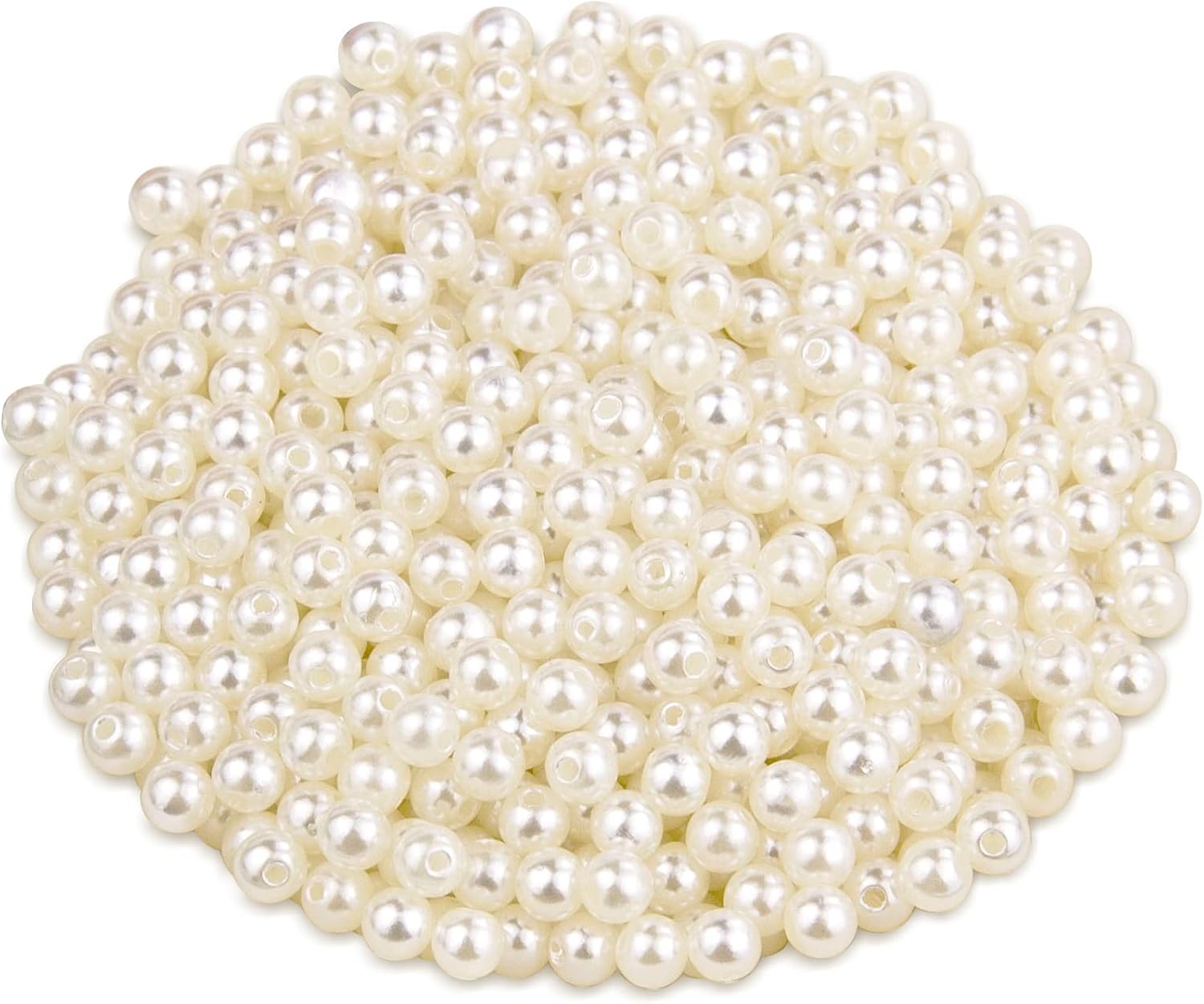 [2500 PCS] Pearl Beads, 3MM Round Small Pearl Beads Craft Loose Beads ...