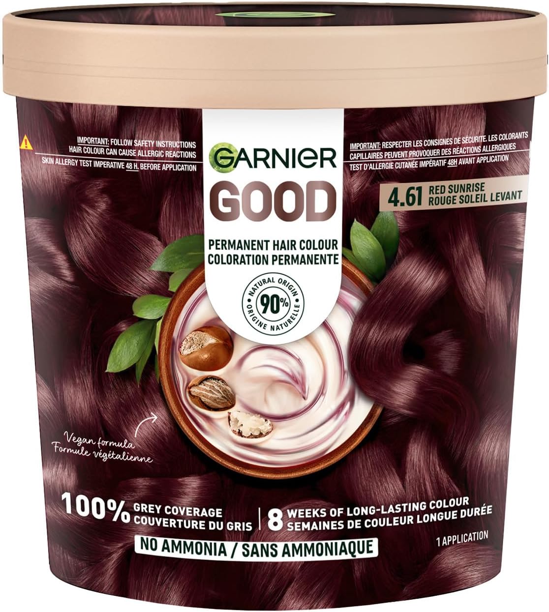 Garnier GOOD Permanent Hair Dye, 100% Grey Coverage, Ammonia-Free ...