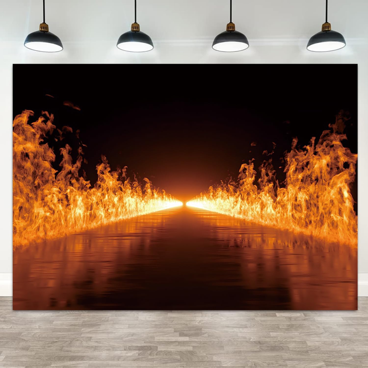 Amazon.com : ASDCXZ 10x8ft Fire Backdrop Roaring Flame Path Photography ...