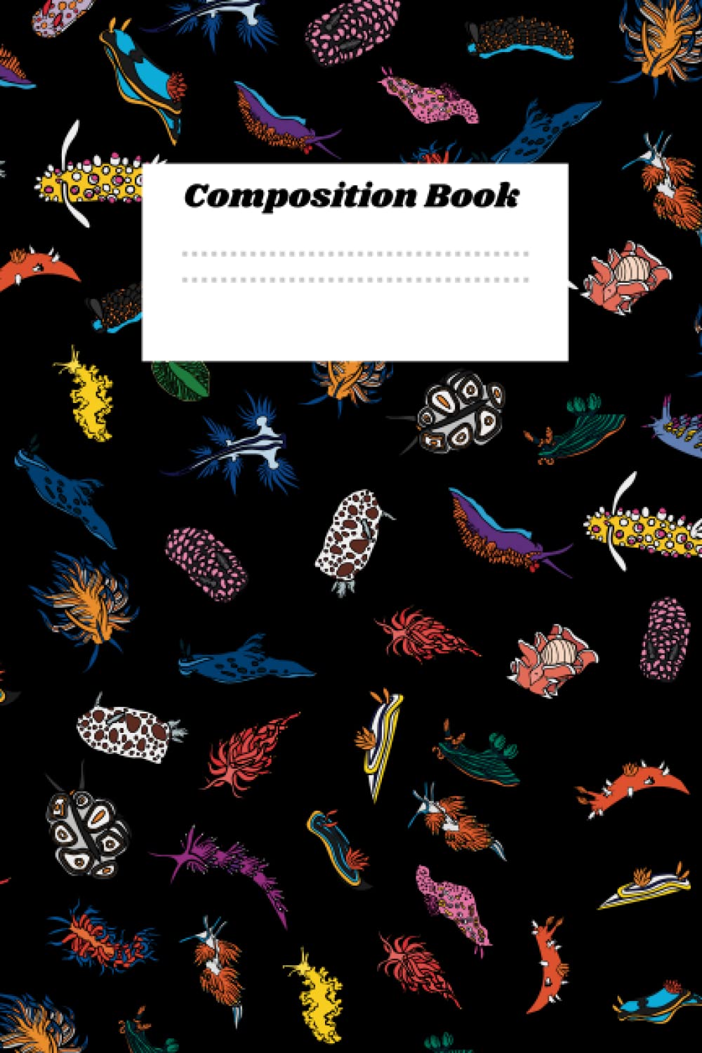 Rainbow Nudibranch Print Composition Notebook: 120 Lined pages 6x9 ...