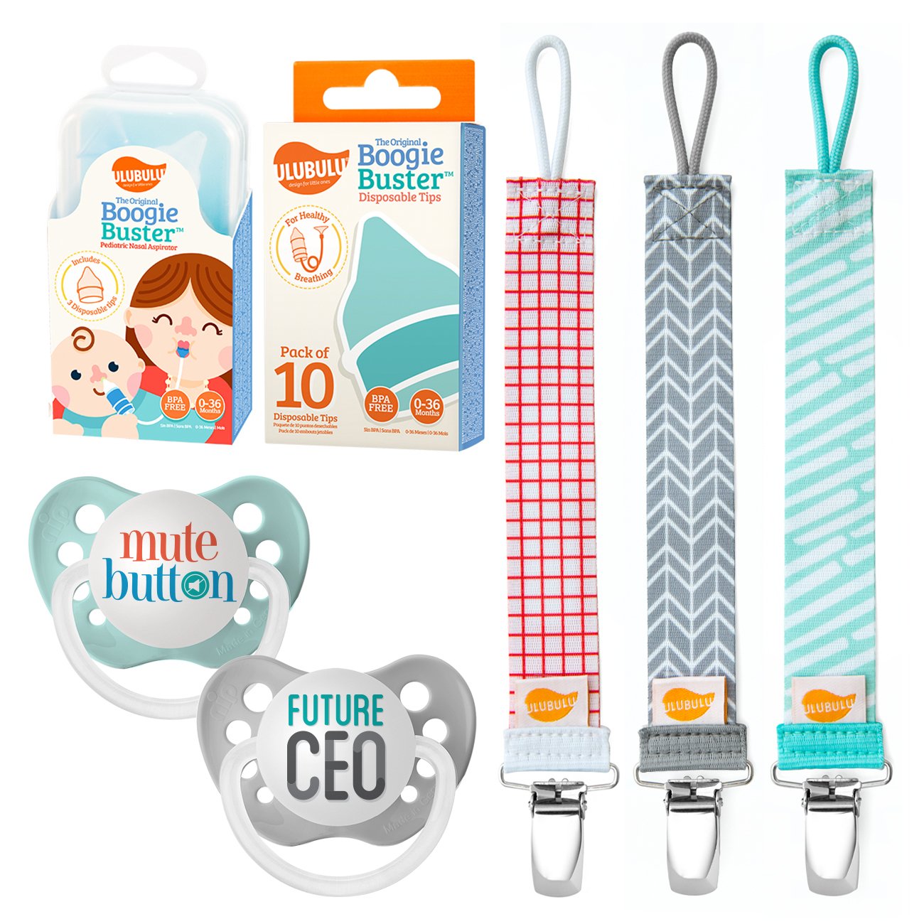 Buy Ulubulu Mute Button and Future CEO Designs/Pacifier Clip Combo ...