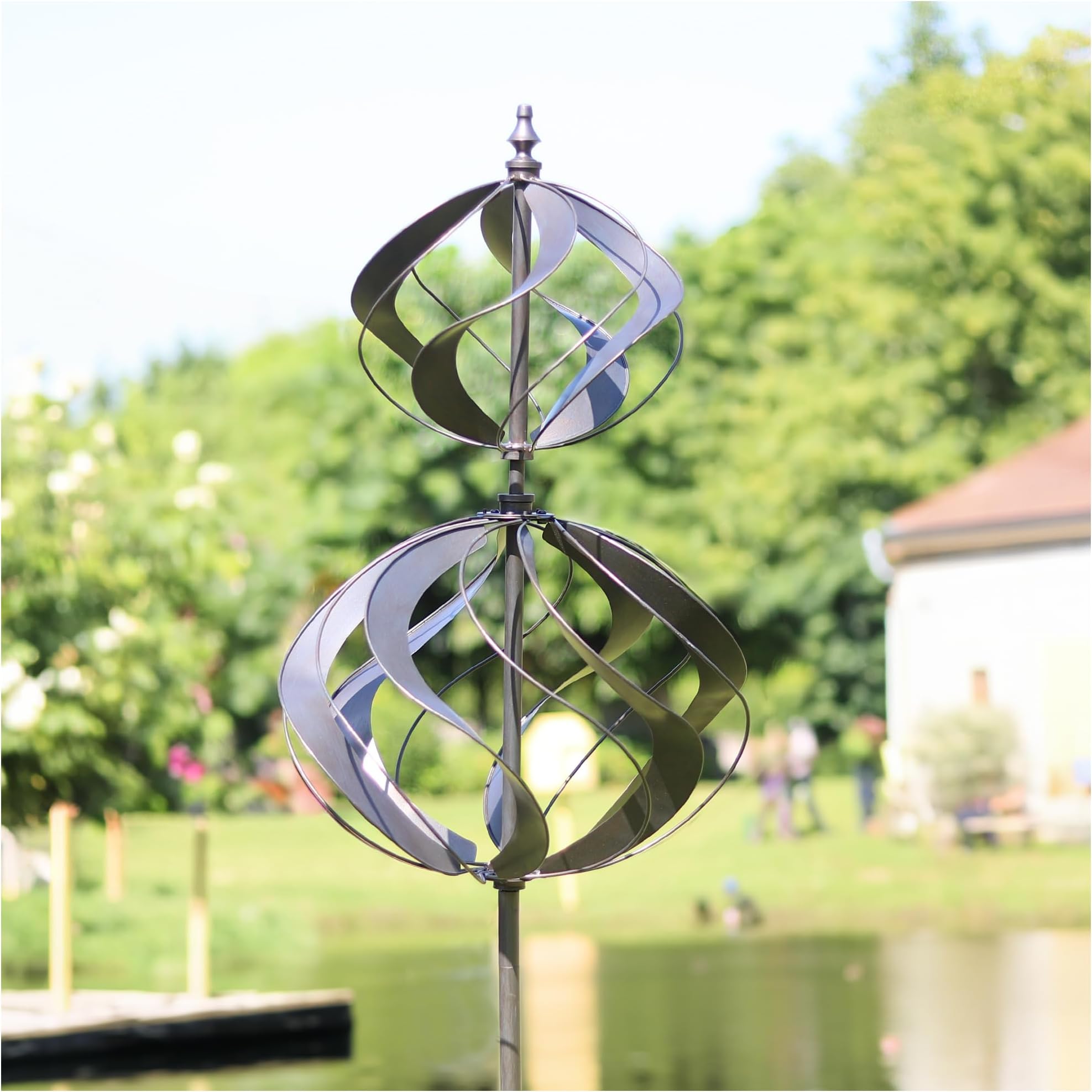 Amazon.com: Zen Garden Spinner Kinetic Wind Sculpture | Balanced Arch ...