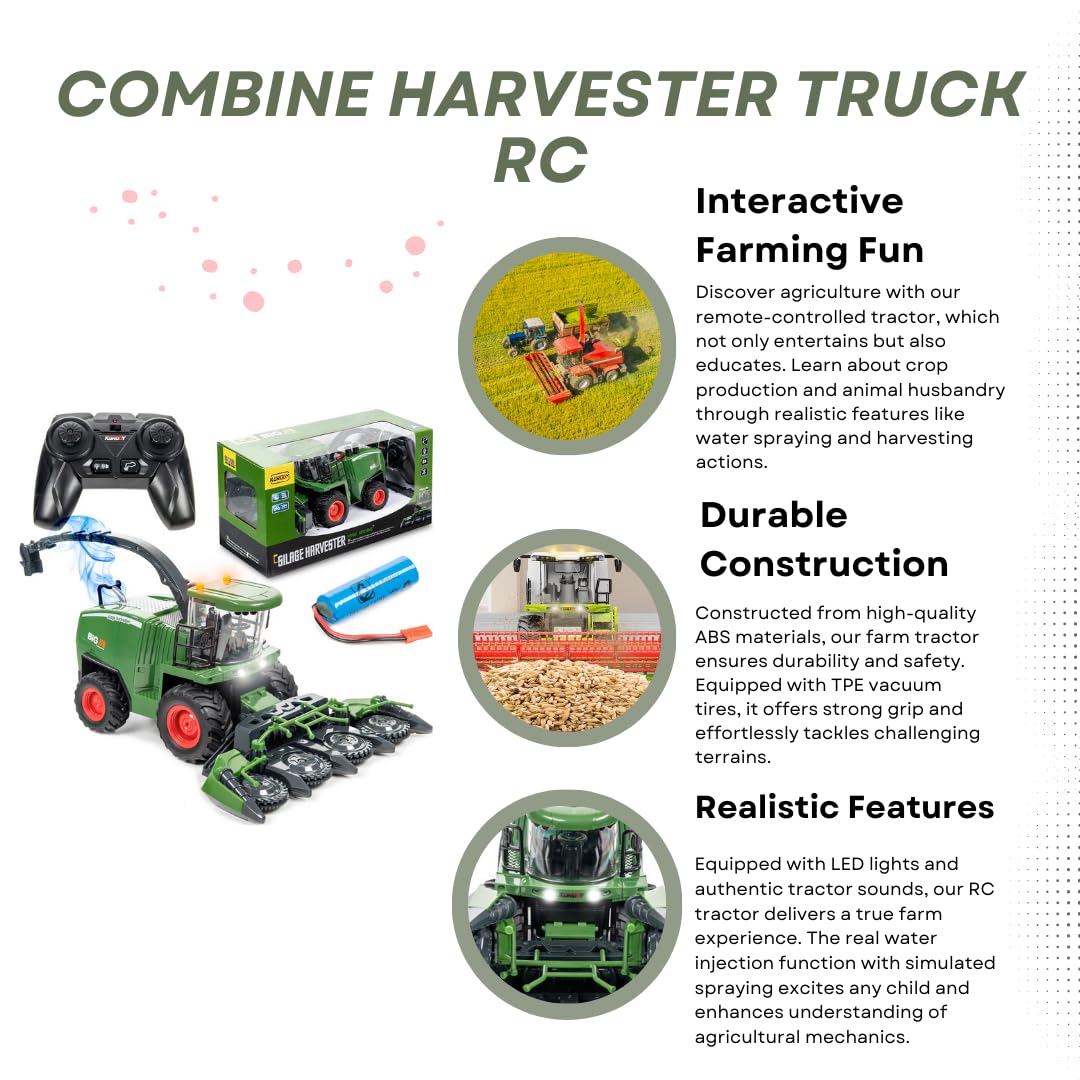 COIL RC Tractor, Farm Tractor, Combine Harvester Truck, Farm Toy, Steam ...
