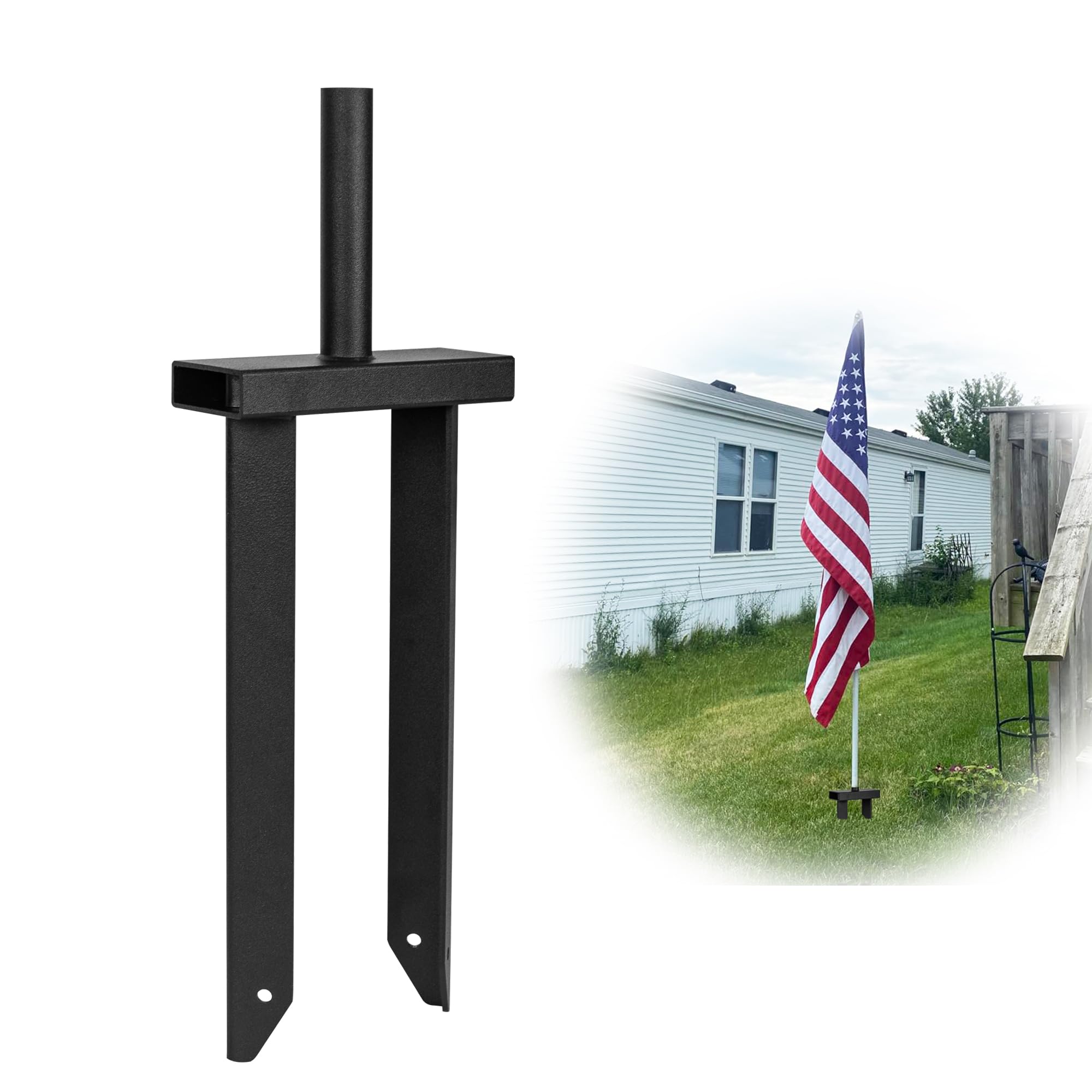 Snapklik.com : KSWLOR Flag Spike Ground Stake, Heavy Duty Ground Spike ...