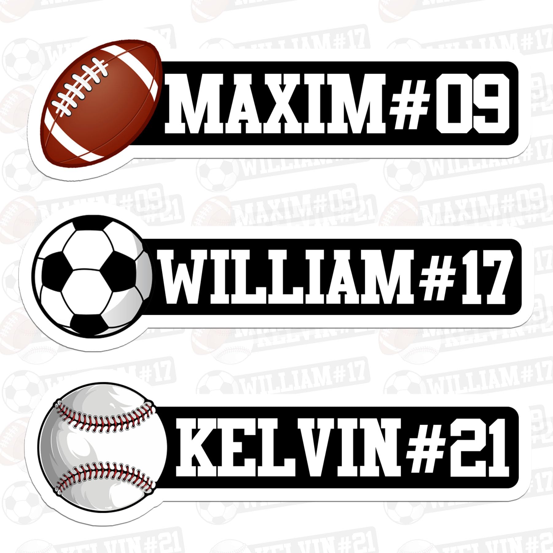 Amazon.com: Personalized Custom Text Sports Name Sticker Sport Baseball ...