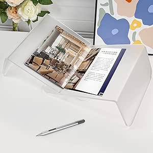 Amazon.com : Baoz Frosted Acrylic Book Holder, 2-Piece Reading Display ...