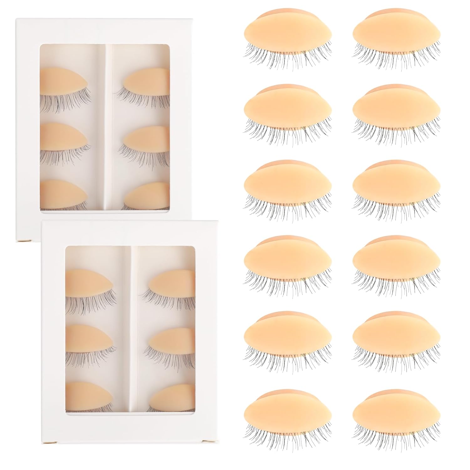 Amazon.com: Lash Practice Eyes, 6 Pairs Replacement Eyelids for Lash ...
