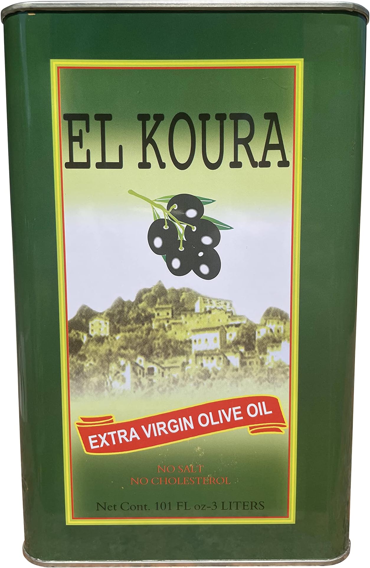 Amazon.com : El Koura Lebanese Extra Virgin Olive Oil (3L / 101FL OZ) : Grocery & Gourmet Food