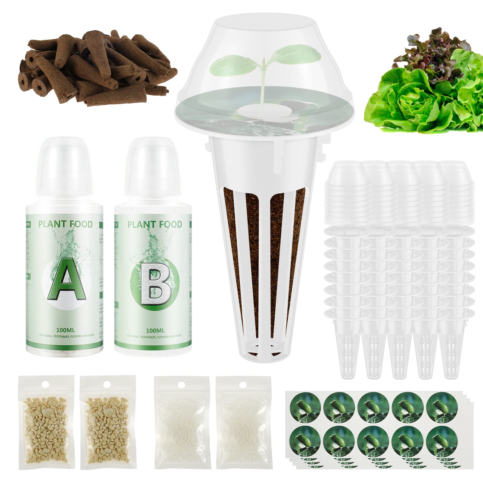 Hydroponic Pods Kit - 166Pcs Practical Grow Anything Seed Pod Kit with ...