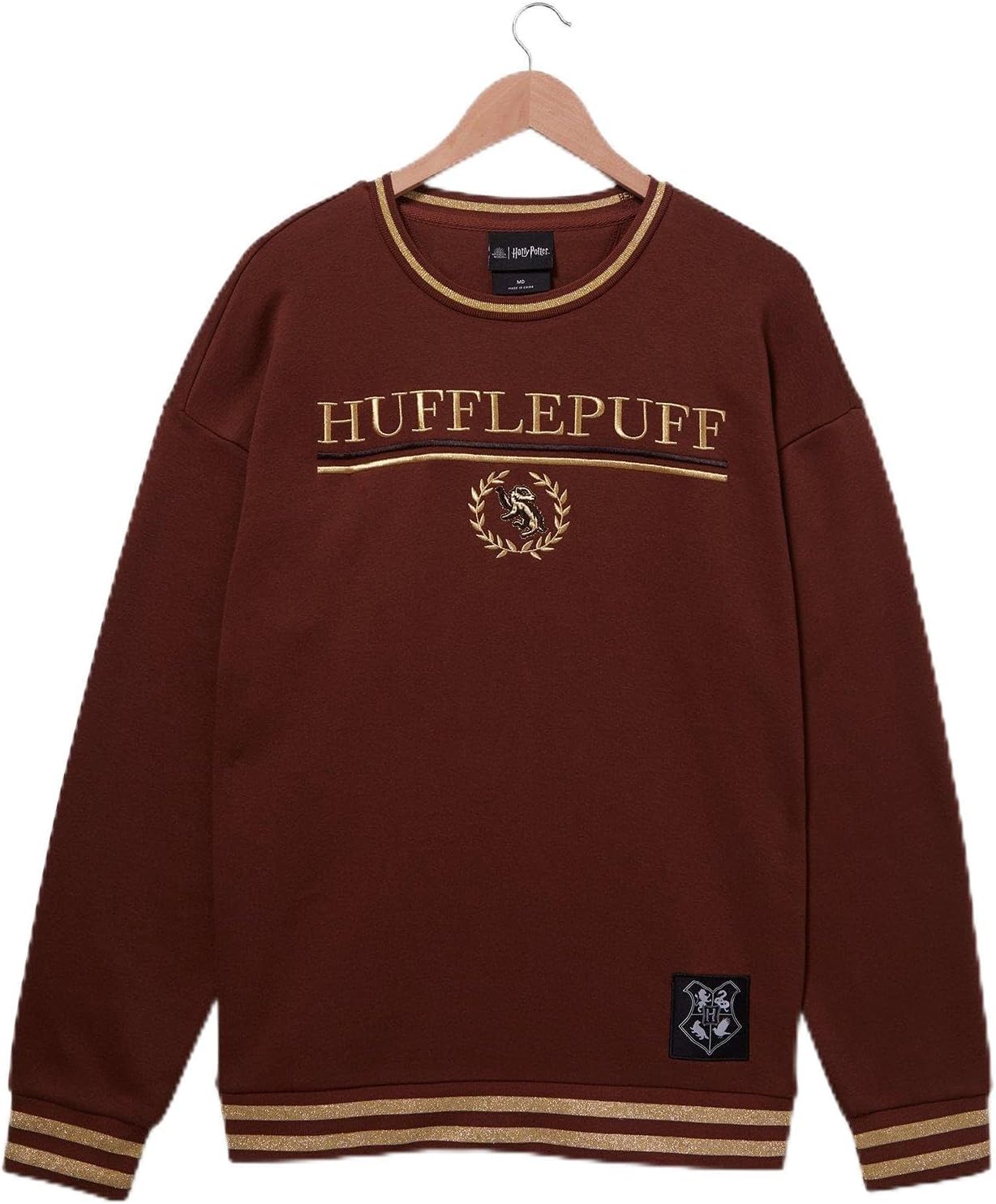 Amazon.com: BoxLunch Harry Potter Hufflepuff House Emblem Crewneck ...