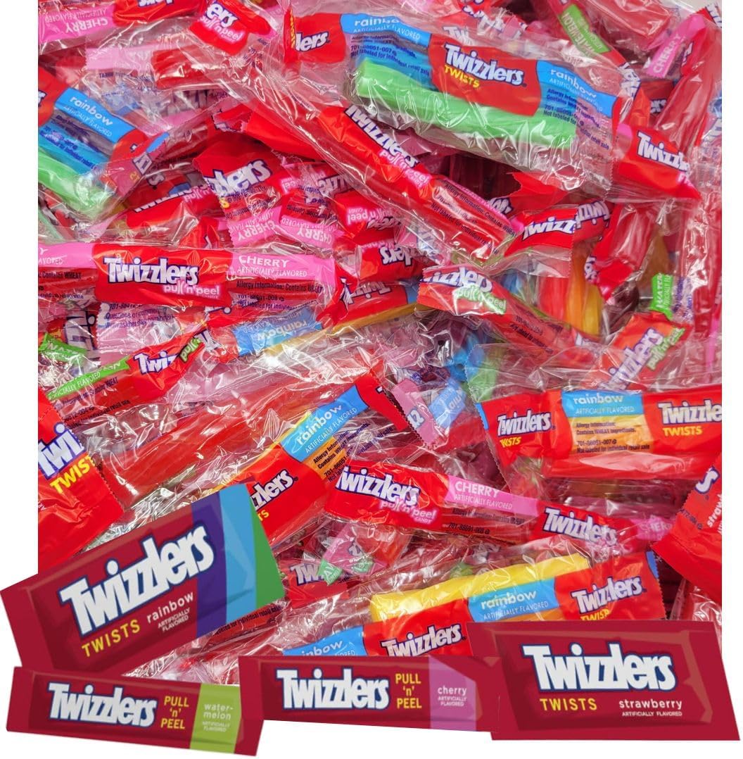 Amazon.com : Twists Strawberry Flavored Individually Wrapped Bulk Candy ...