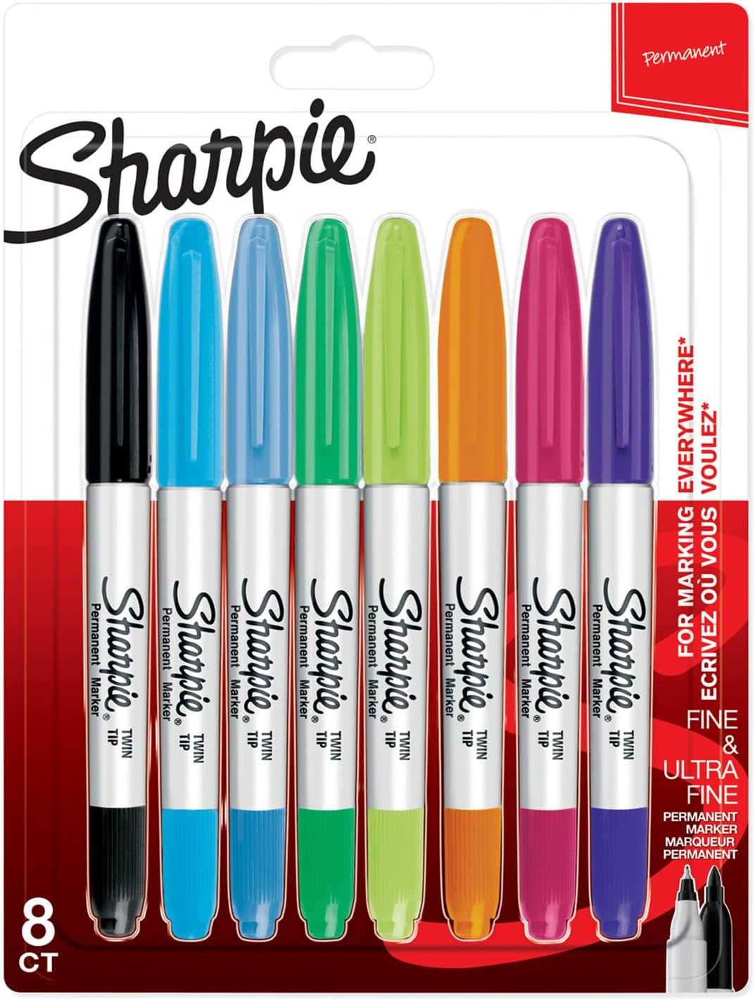 Sharpie Twin Tip Permanent Markers | Fine & Ultra-Fine Points ...