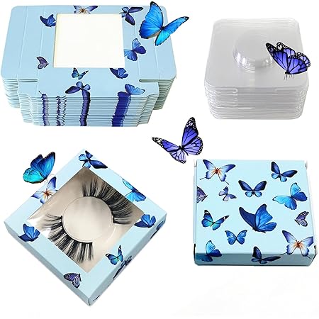 Amazon.com : 60 Pieces False Eyelashes Box Empty Lash Packaging Storage ...