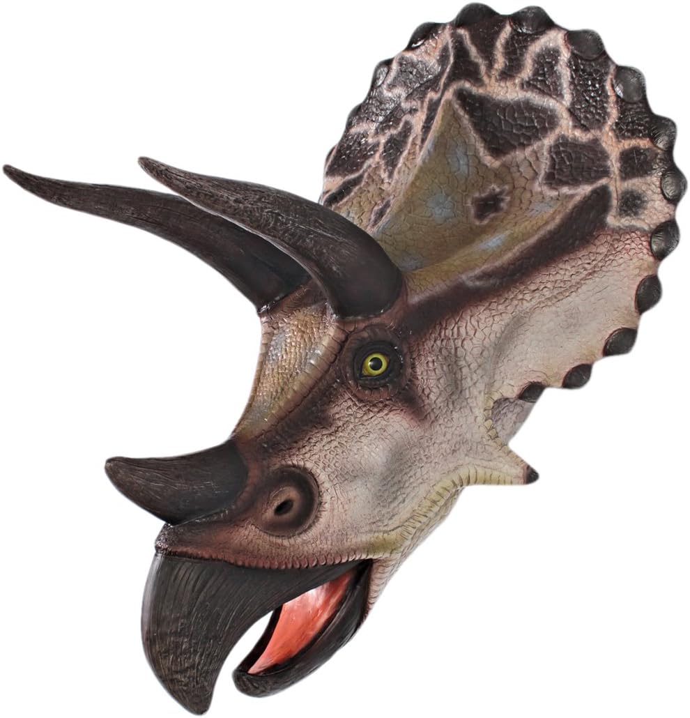 Amazon.com: Design Toscano Giant Triceratops Dinosaur Wall Trophy ...