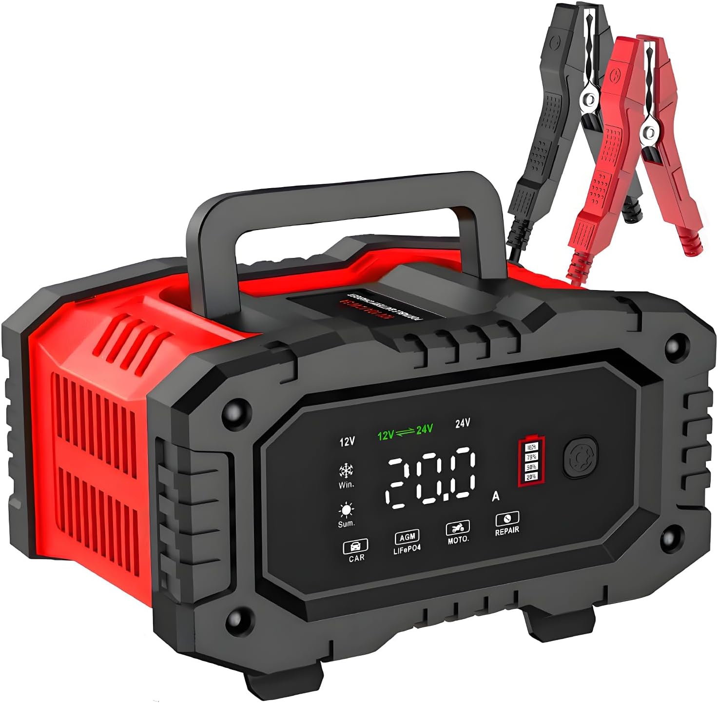 Amazon.com: FOXSUR Portable Smart Car Battery Charger for 12 Volt 20A ...