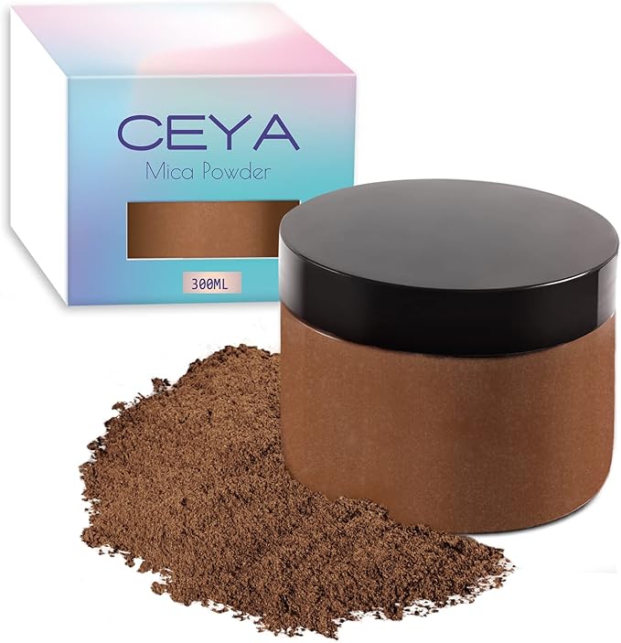 Amazon.com: Ceya Mica Powder, 5.3oz/ 150g Chocolate Brown Pearlescent ...