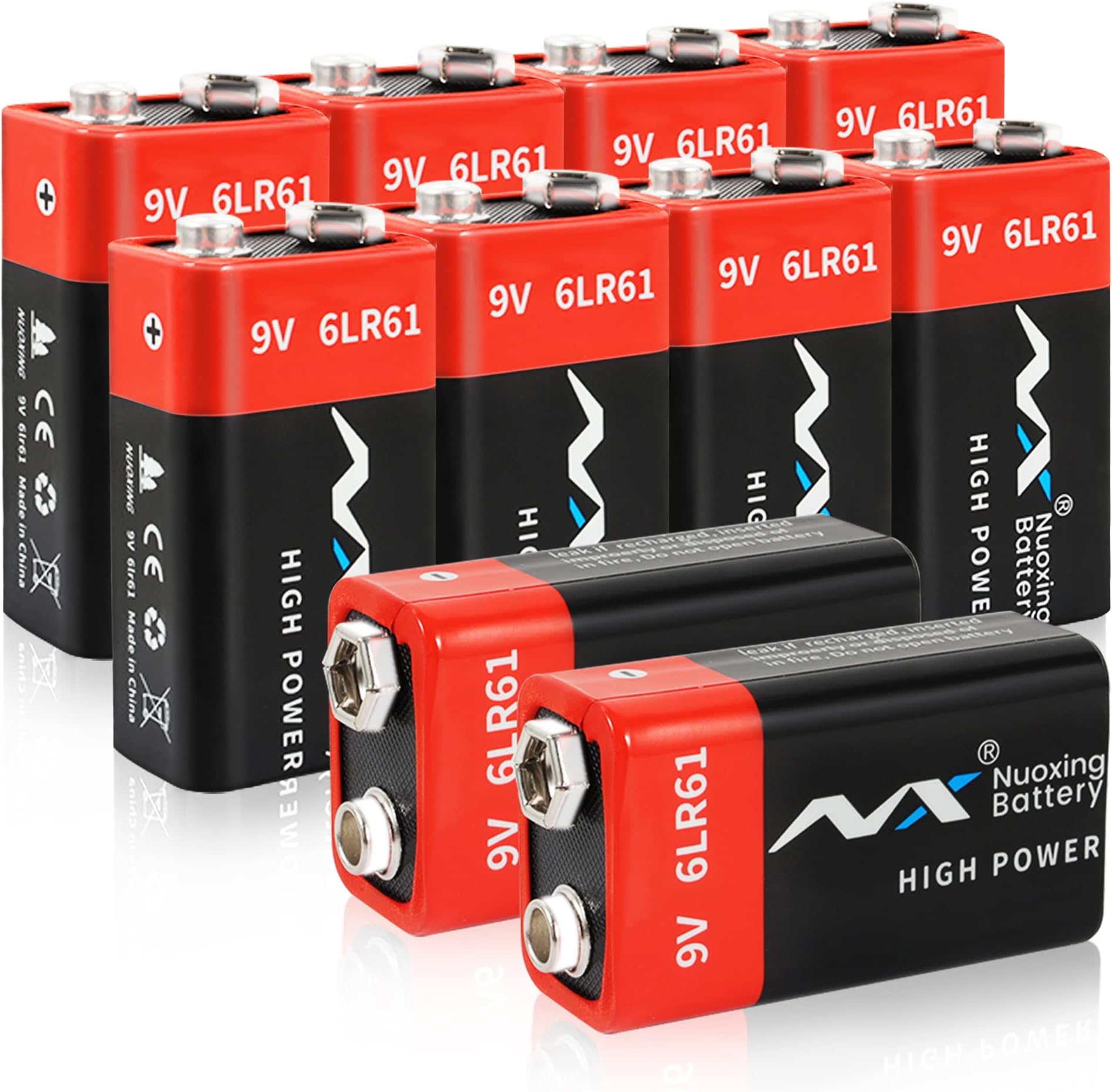 Amazon.com: Tsrwuily 9V Batteries - Alkaline 9 Volt Battery 10 Counts ...