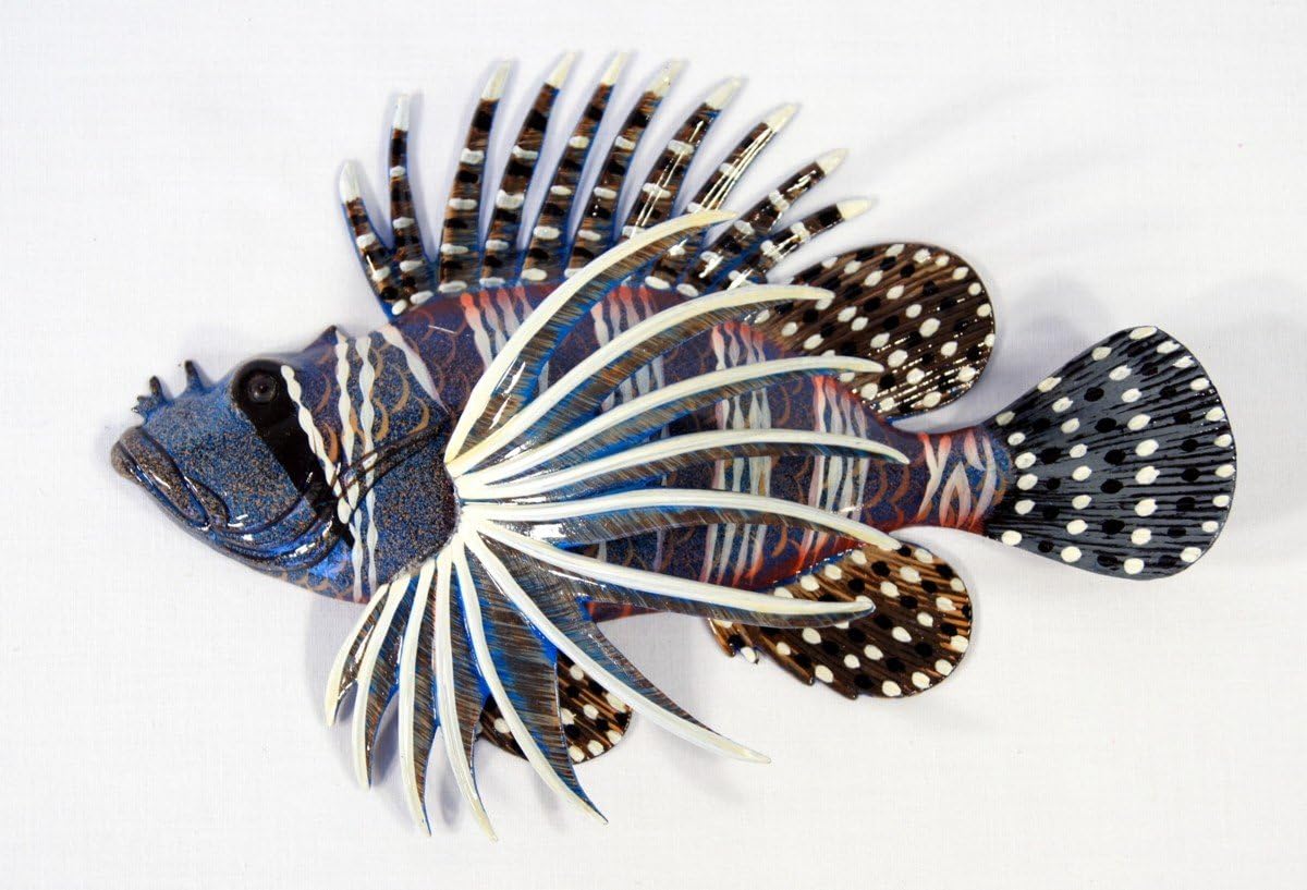 Amazon.com: Handpainted Tropical Lionfish Lion Fish Replica Wall Mount ...