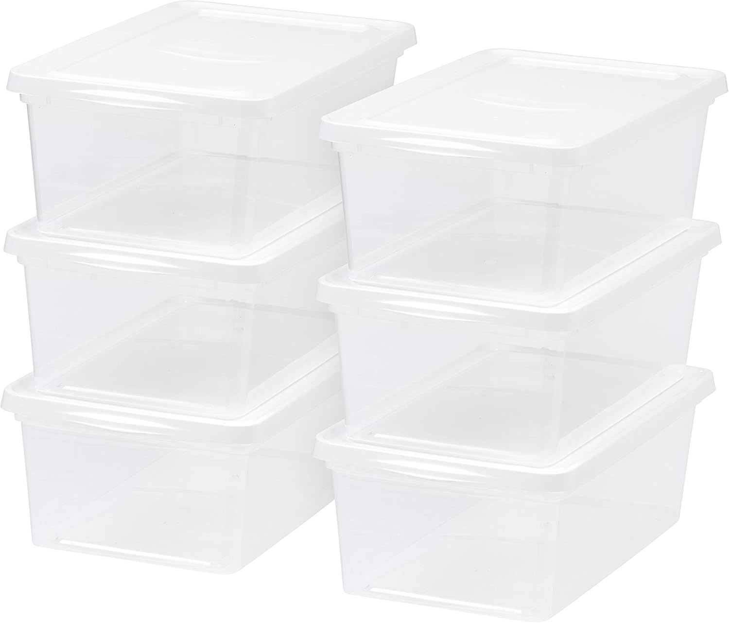 Amazon.com: IRIS USA CNL-6 6 Quart Clear Storage Box, 6 Piece