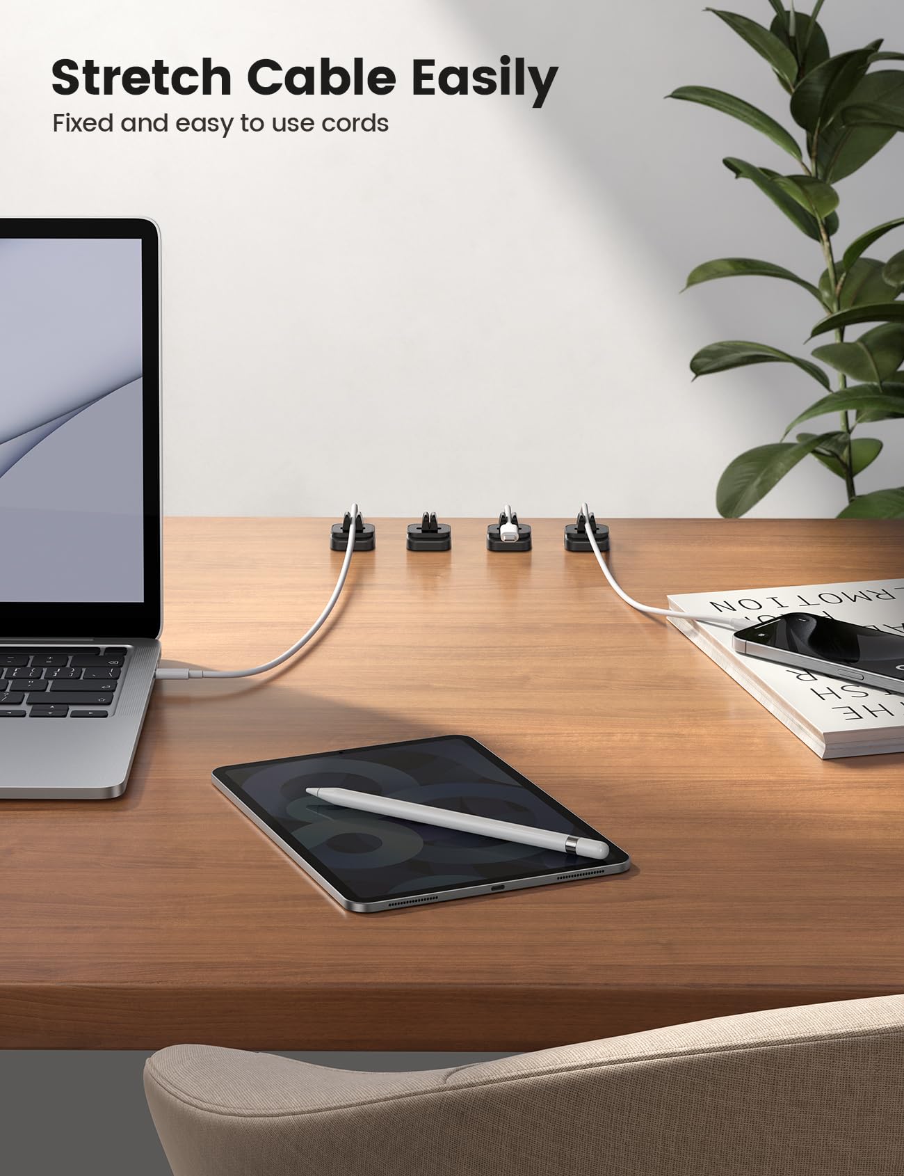 Snapklik.com : Cable Clips, Cord Organizer - Two Pack Adjustable Hole ...