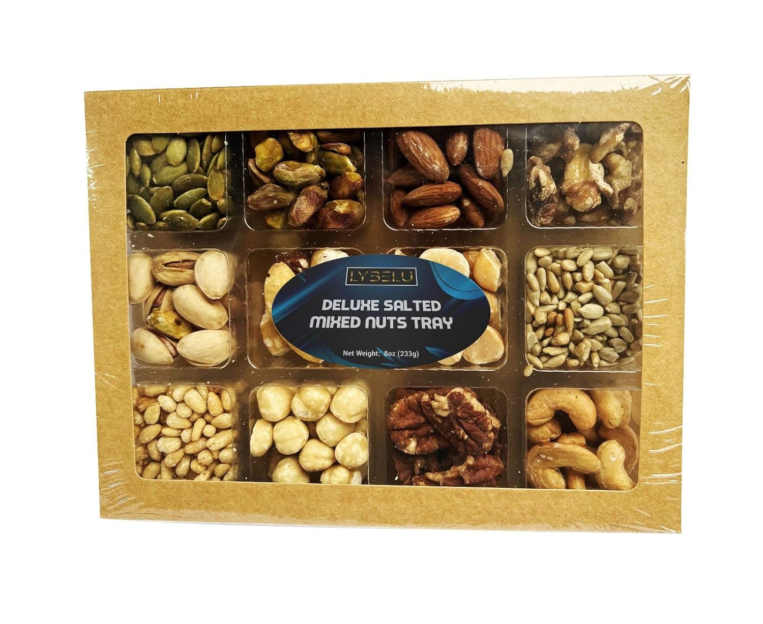 Amazon.com : Deluxe Salted Mixed Nuts Tray 12 Cavity – 8oz : Grocery ...