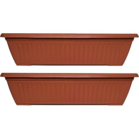 Amazon.com : Set of 2 Rectangle Terra Cotta Planter/Pots! Perfect for ...