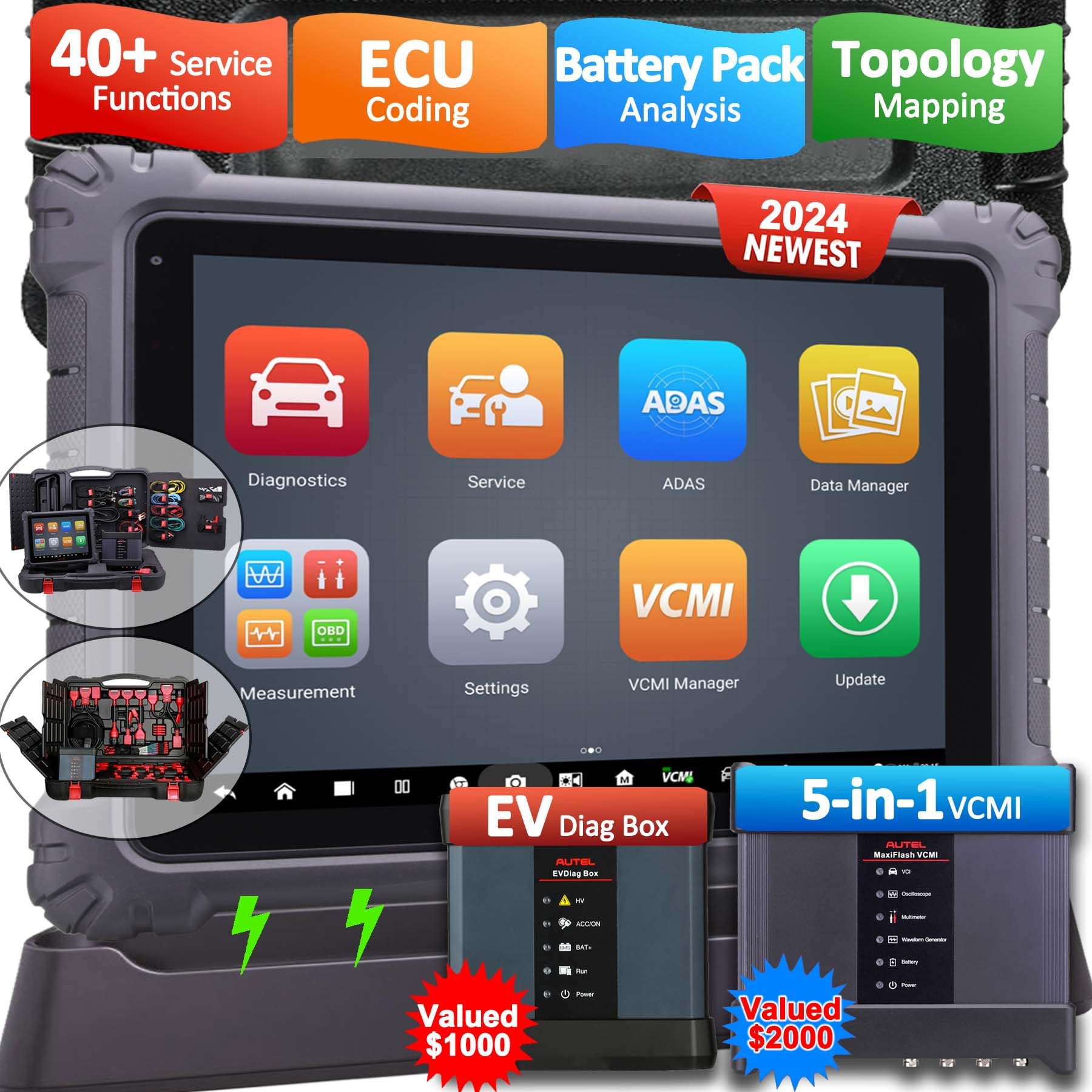 Autel MaxiSys Ultra EV OBD2 Scanner, Intelligent Diagnostic Scan Tool ...