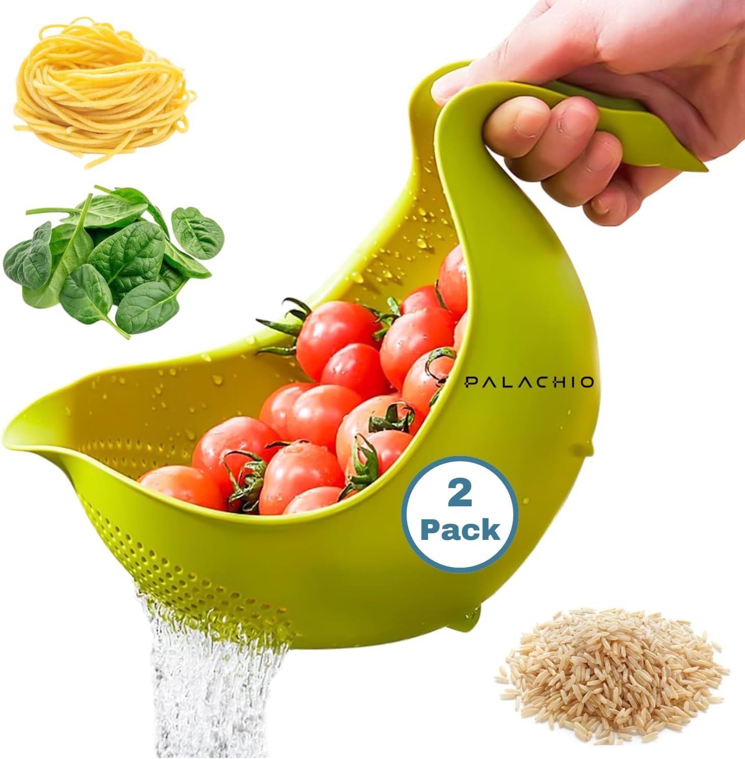 Amazon.com: Rice Washing Filter Strainer Basket Colander Sieve Fruit ...