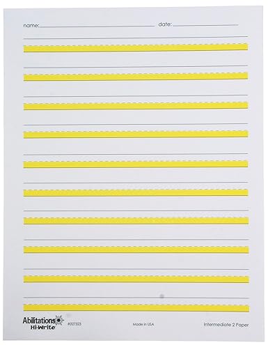 Amazon.com : Abilitations Hi-Write Intermediate Paper, Level 2, Pack of ...
