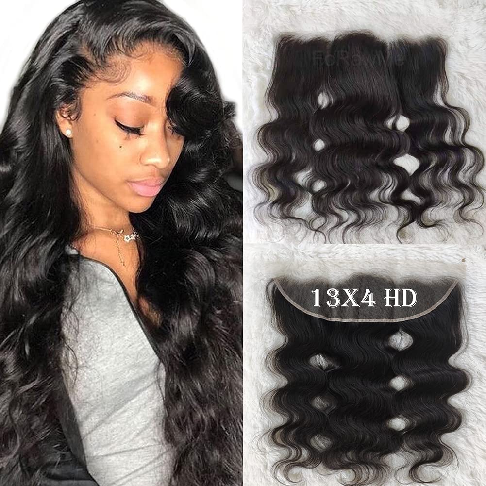 Amazon.com : Forawme Hair Body Wave Invisible Full Lace Frontals HD ...