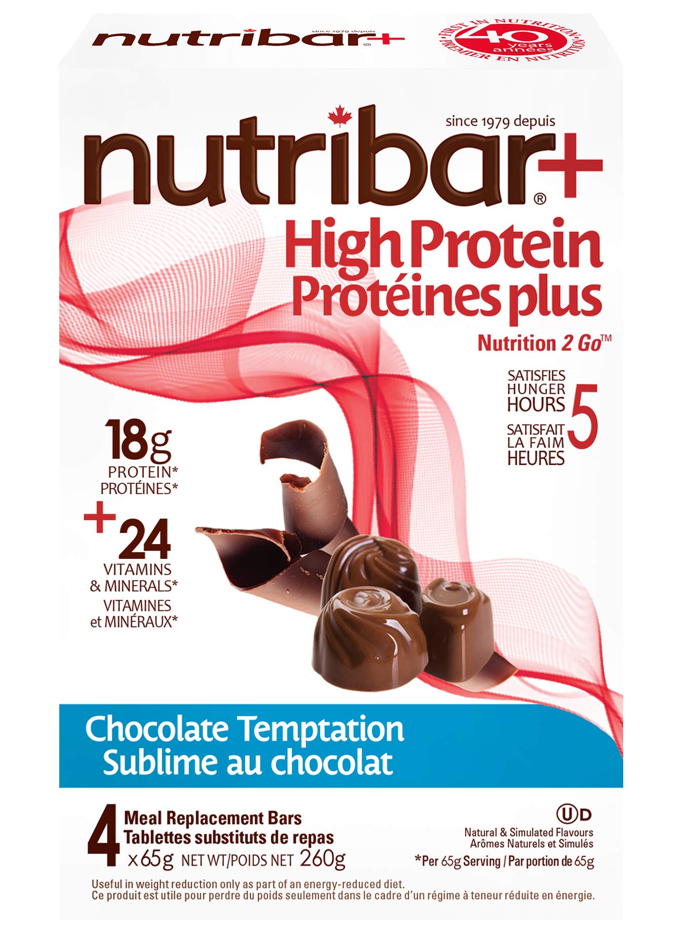 Nutribar+ Chocolate Temptation Flavoured Bars, High protein, Meal ...