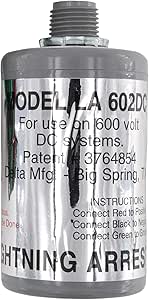Amazon.com: DELTA LA602DC DC Pararrayos CC, 3 cables, Nema-4, 1100 Vdc ...