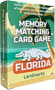 Amazon.com: MEMO GAMES Memory Matching Card Game - Florida Landmarks ...
