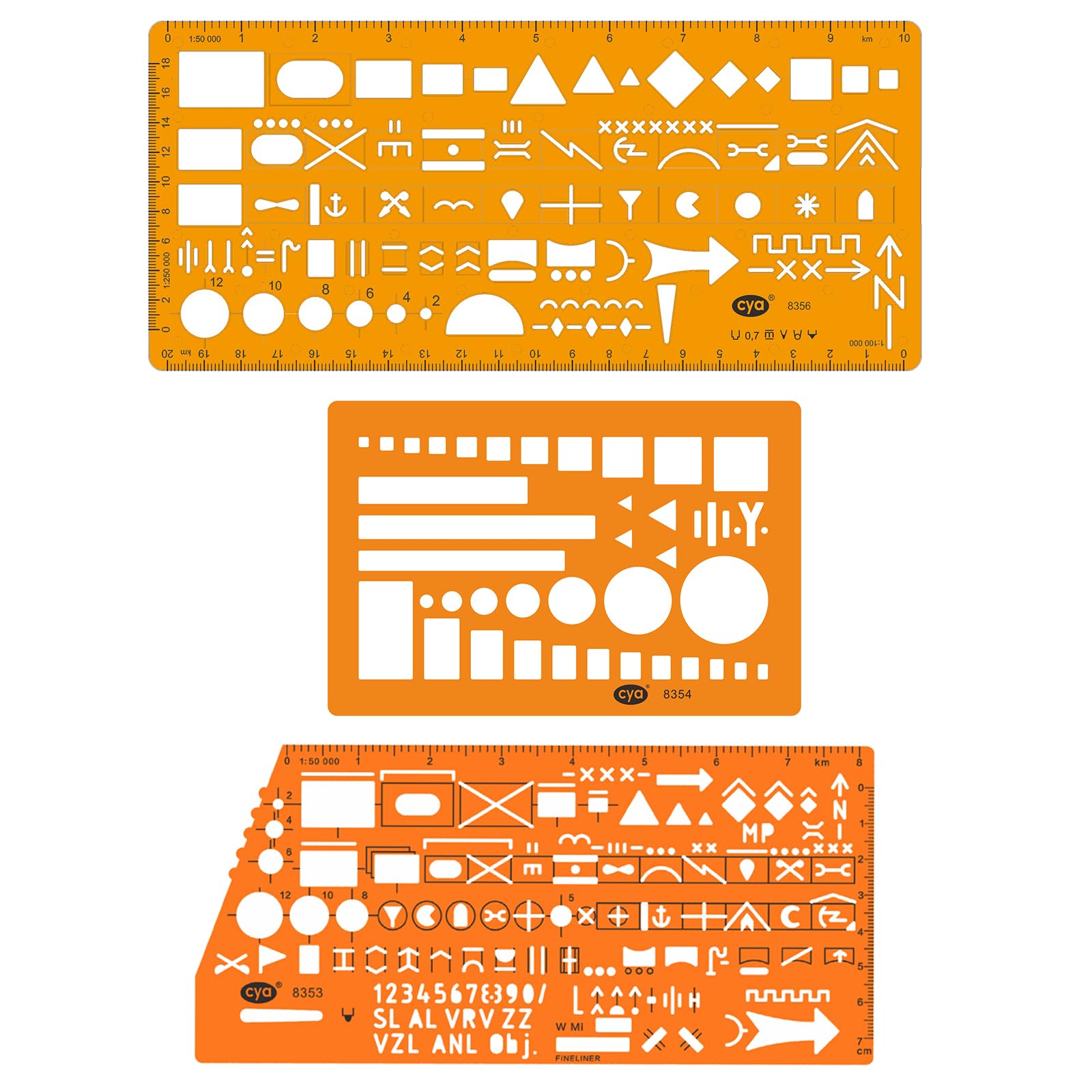Snapklik.com : 3Pack Standard Military Map Marking Symbols Template ...