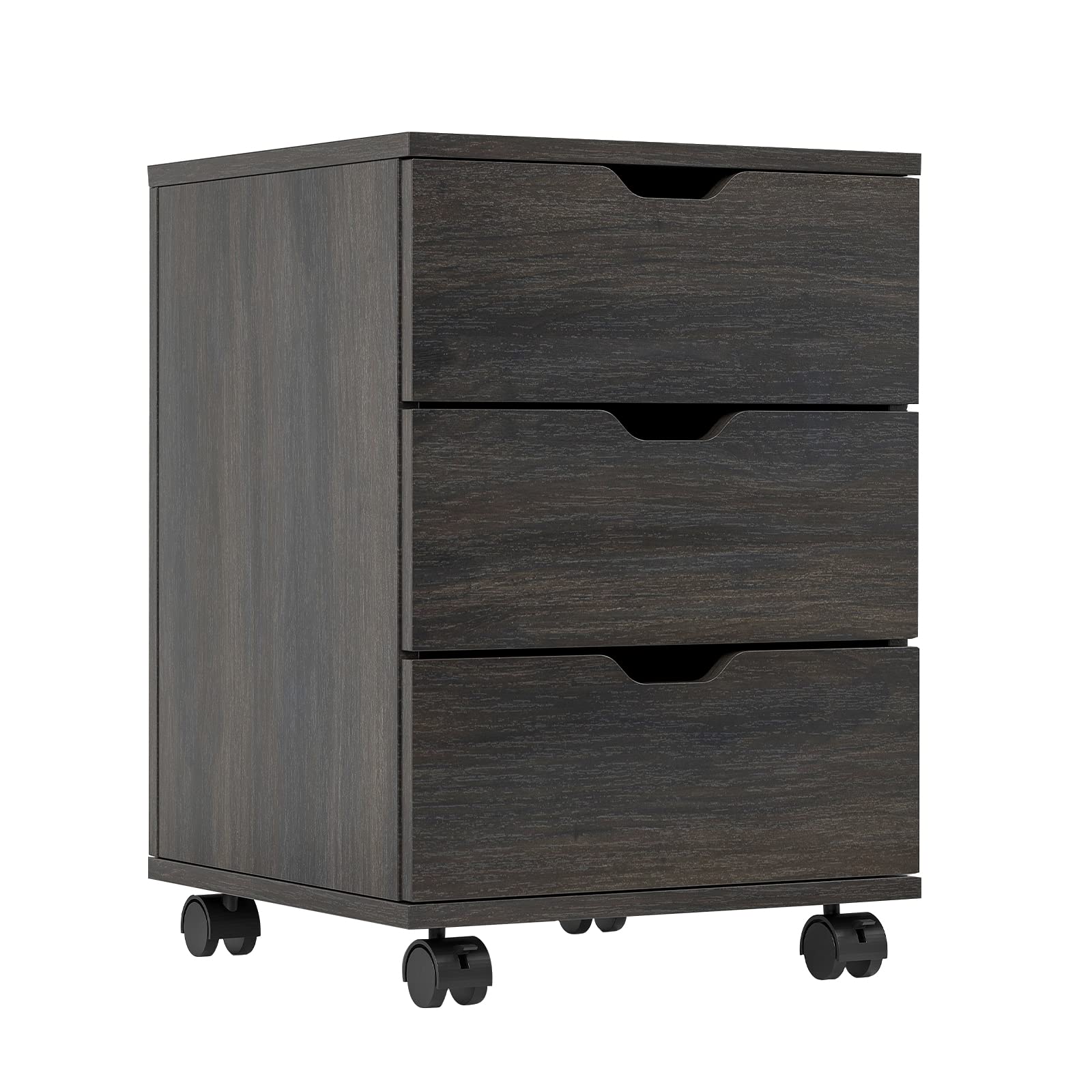 Snapklik.com : Mobile File Cabinet For Home Office, 3 Drawer Chest Wood ...