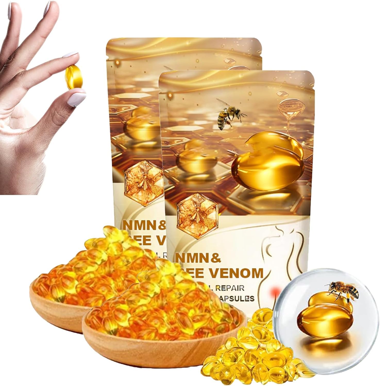 Bee Venom Natural Repair Vaginal Capsules, 2024 New Bee Venom Vaginal ...