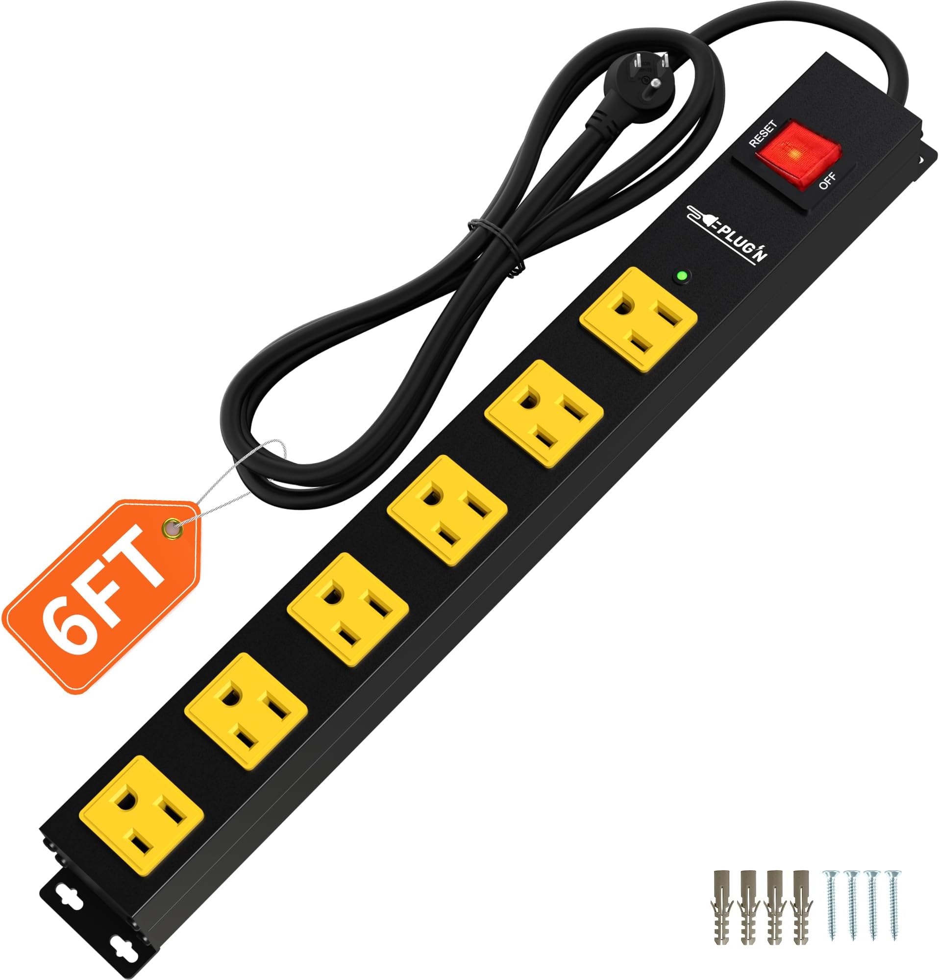 Amazon.com: Power Strip 2700J Surge Protector, 6 Outlet Heavy Duty ...