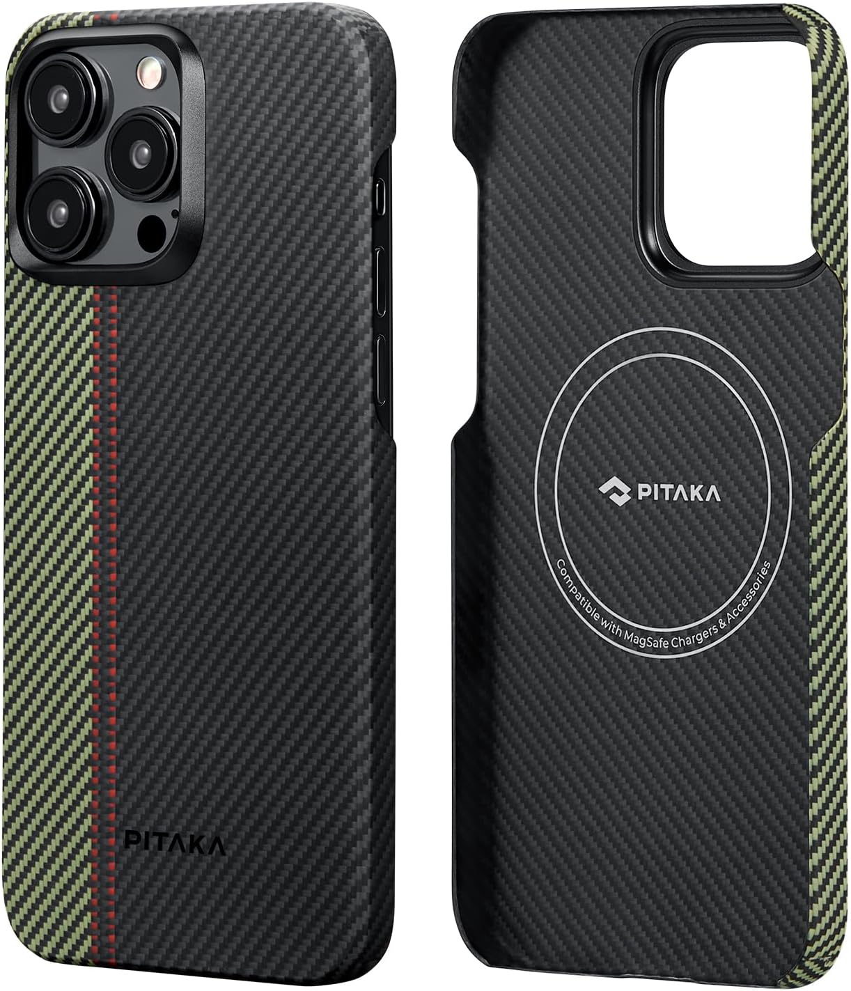 Amazon.co.jp: 「PITAKA」 iPhone 15 Pro Max 用 ケース アラミド繊維製 MagSafe対応 超極薄・超 ...