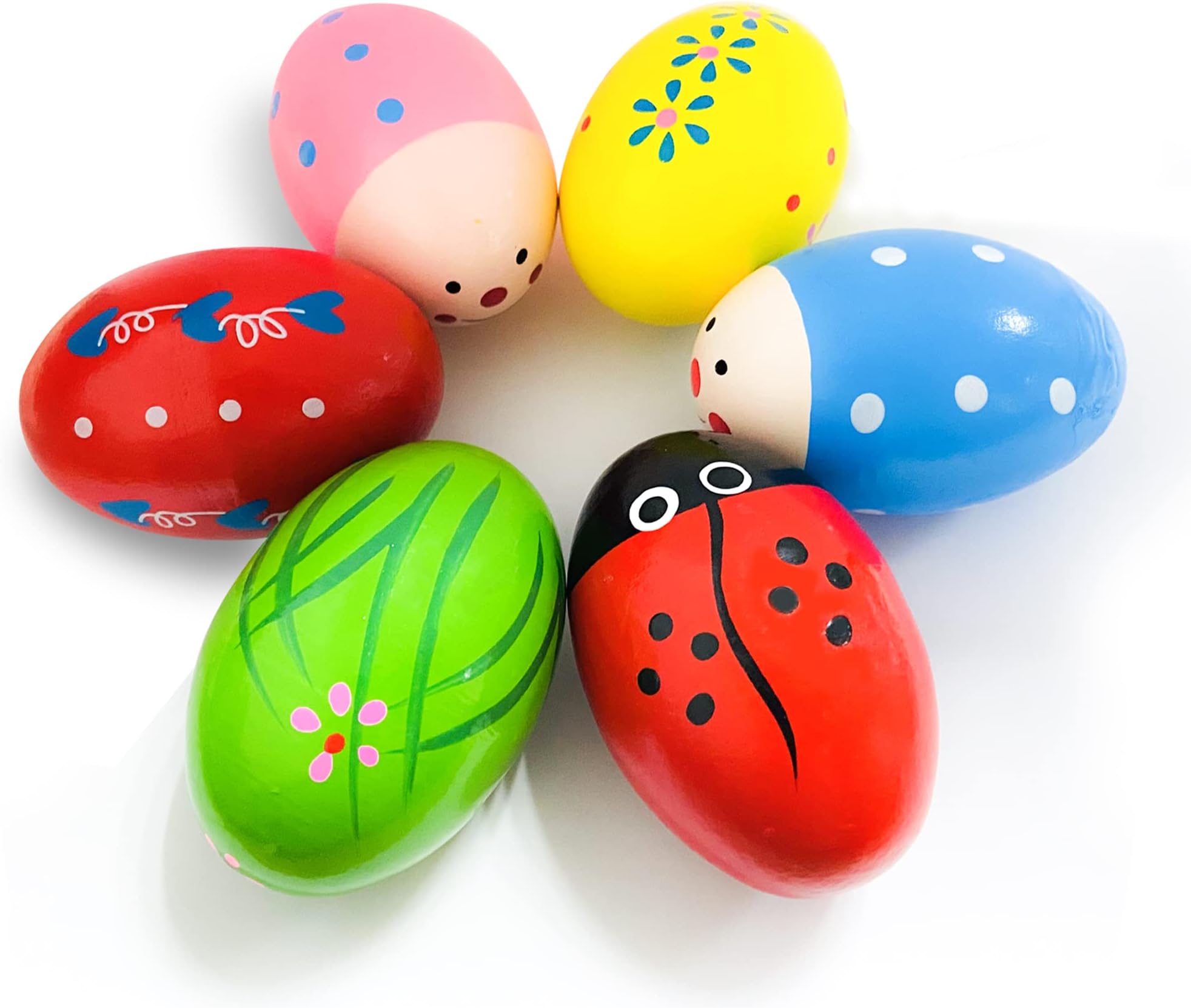 Amazon.com: Ehome Easter Egg Shakers Easter Basket Stuffers, 6Pcs ...