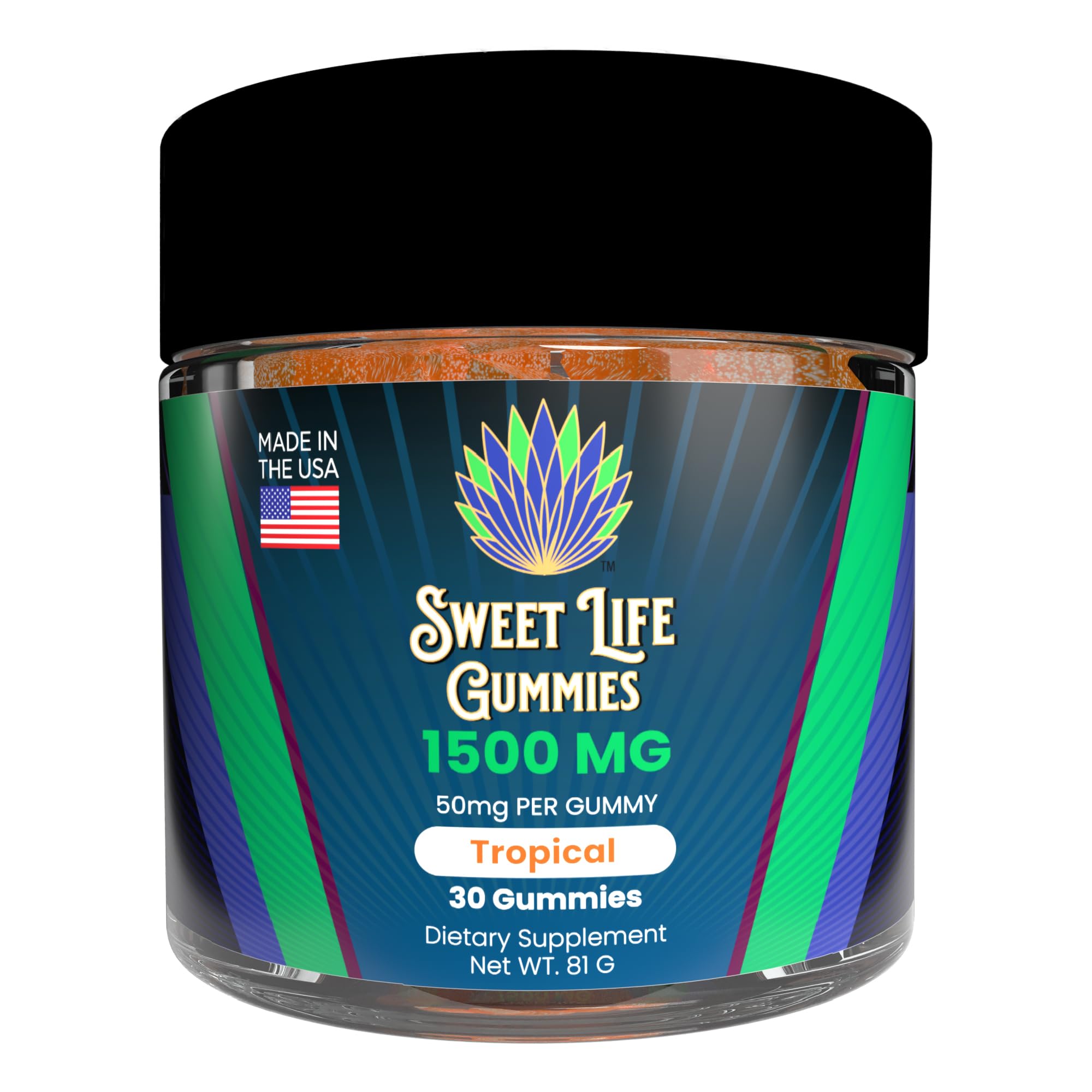 Amazon.com: Sweet Life Tropical Hemp Gummies | Peace & Relaxation ...