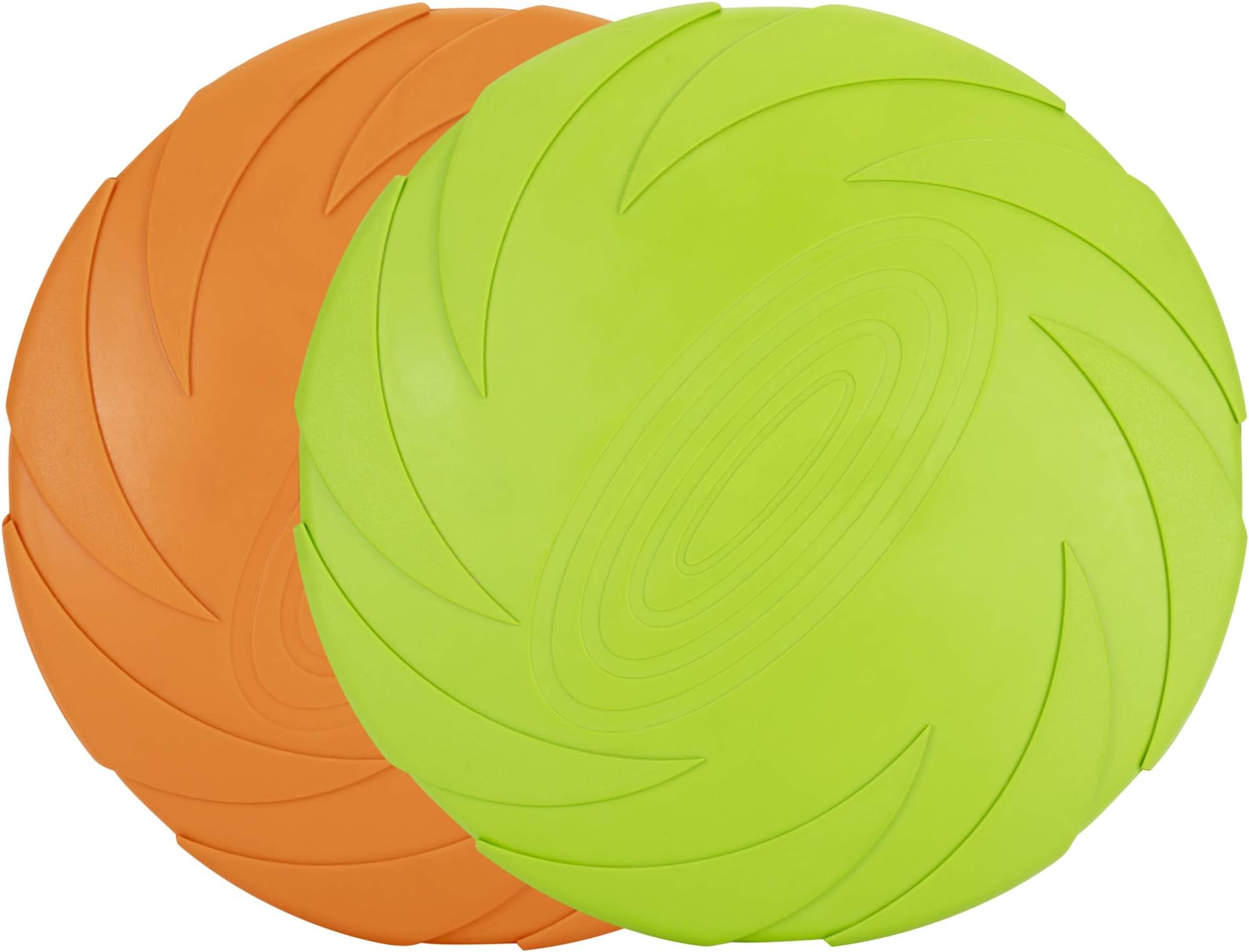 Nobleza Dog Frisbee, 2 Pack Large Natural Rubber Frisbee Dog Toy ...