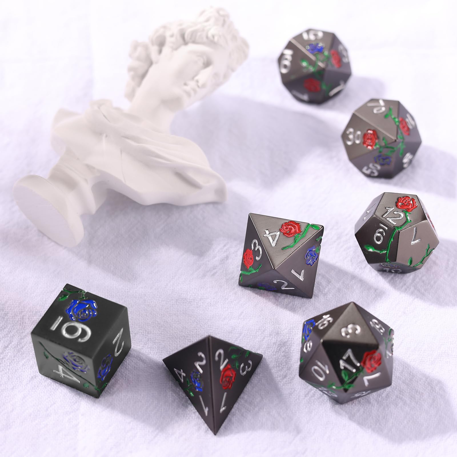 Snapklik.com : DND Metal Dice Set,Polyhedral Dice Set-Hand-Coloured ...
