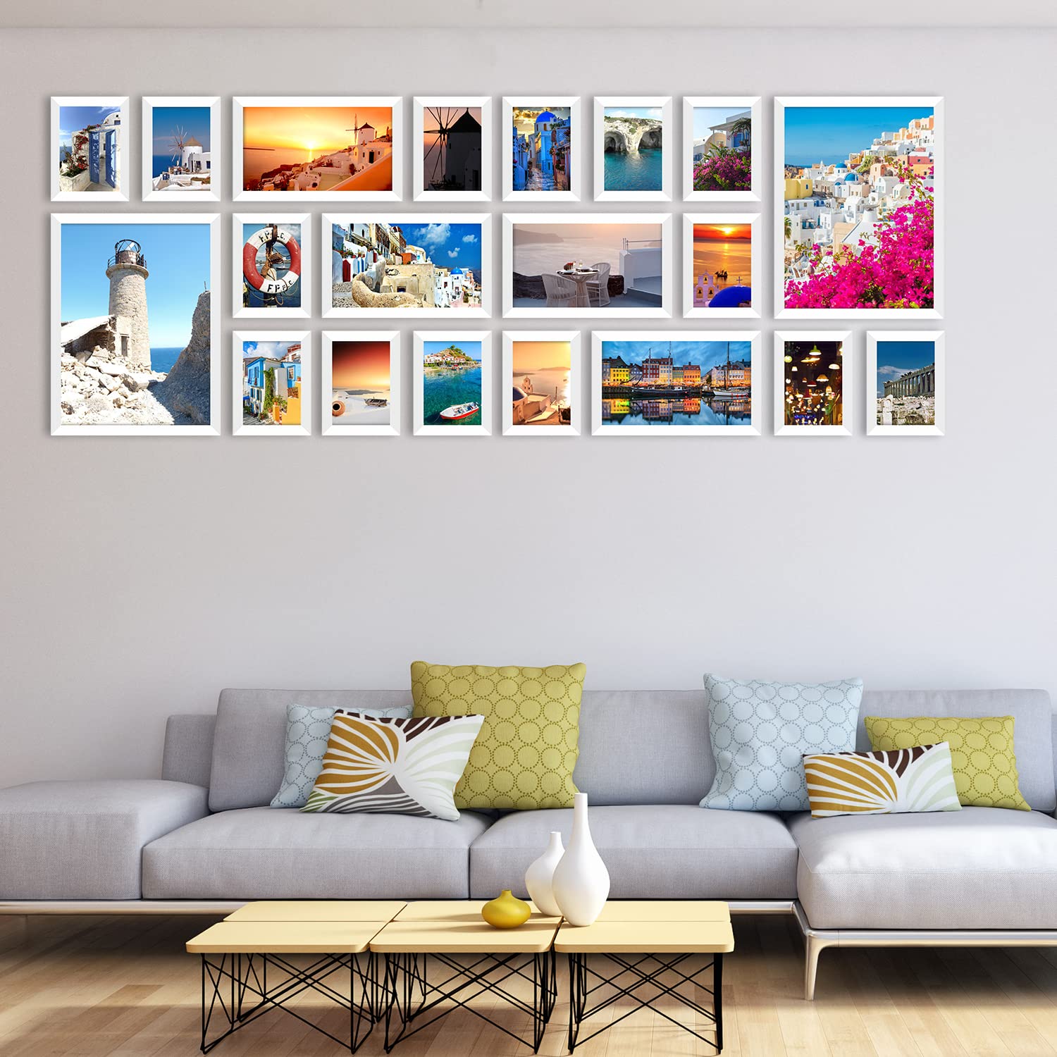 Extra Large Collage Frames Gallery Photo Display With Pivoting Frames