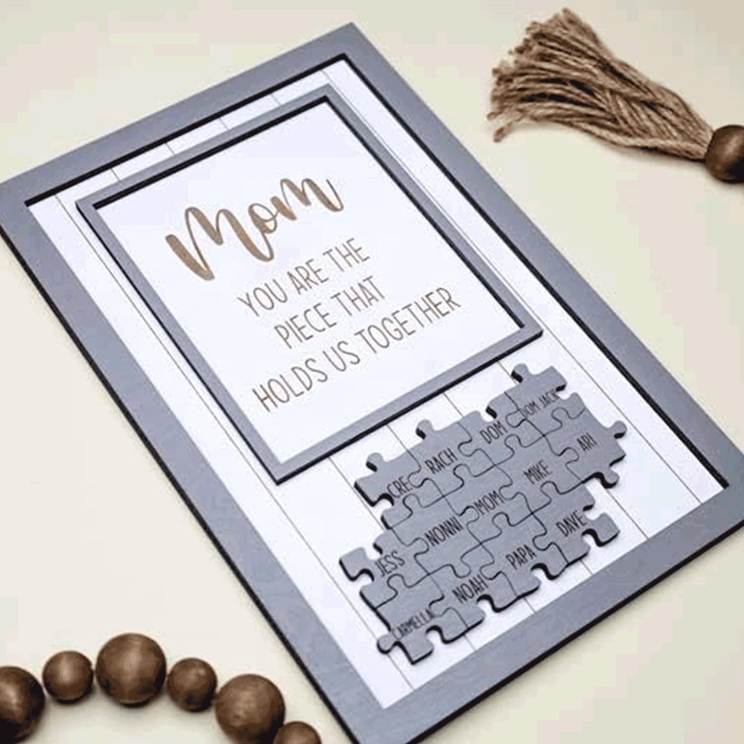 Amazon.com: Love Signal Personalized Mom You are the Piece that Holds ...