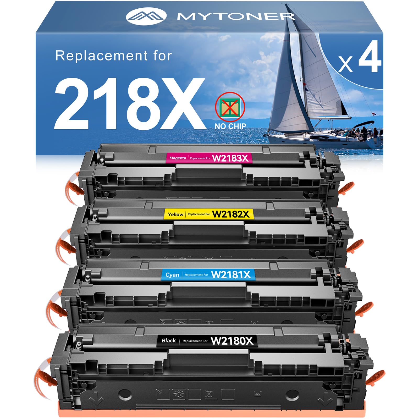 Amazon.com: MYTONER Compatible Toner Cartridges (NO CHIP) Replacement ...