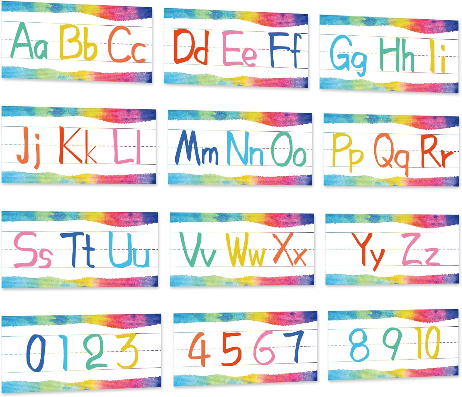 Amazon.com : 12 Pieces Alphabet Bulletin Board Strips Set Retro ...