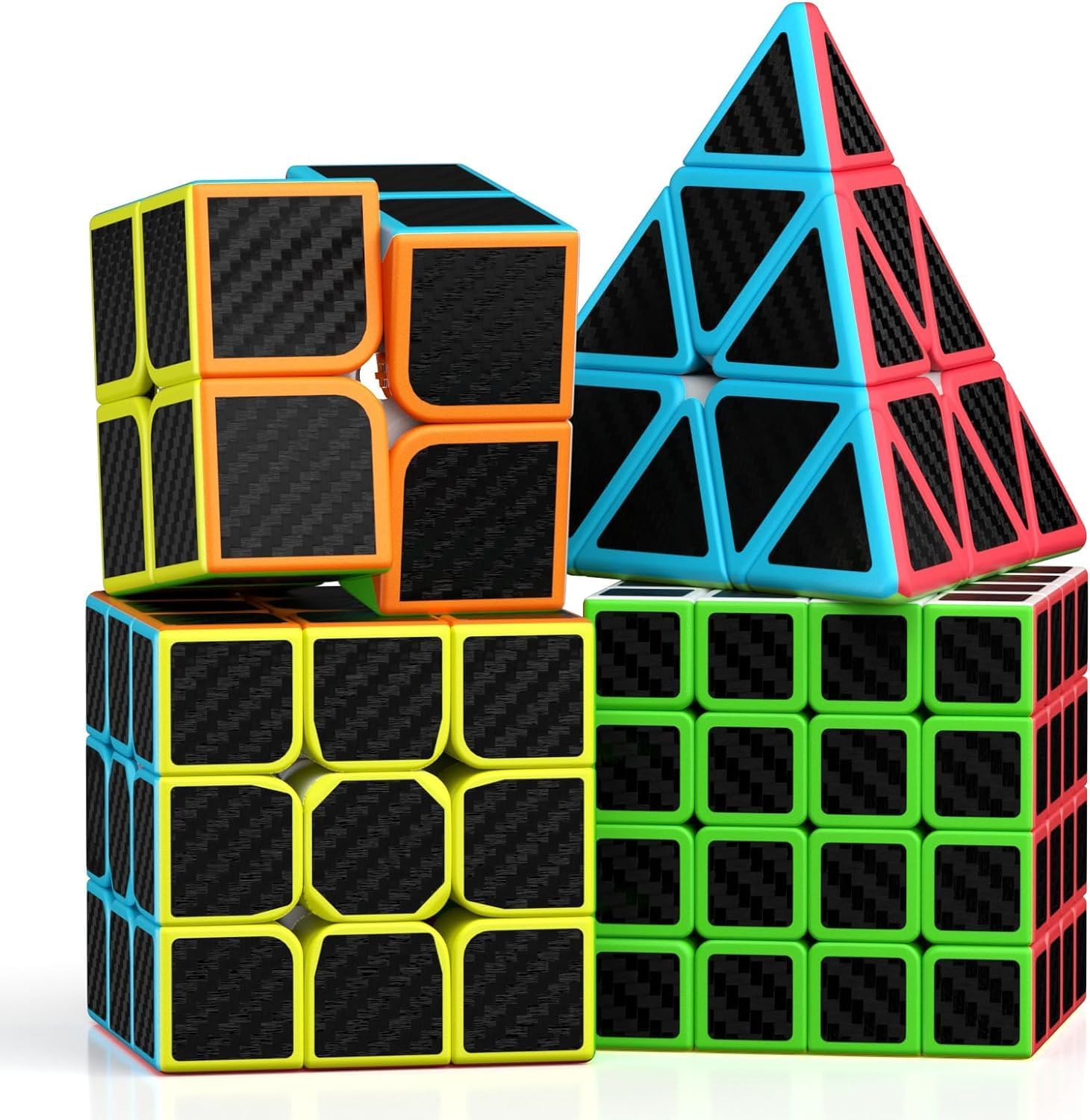 Amazon.com: Roxenda Speed Cube Set, Speed Cube Bundle of 2x2 3x3 4x4 ...