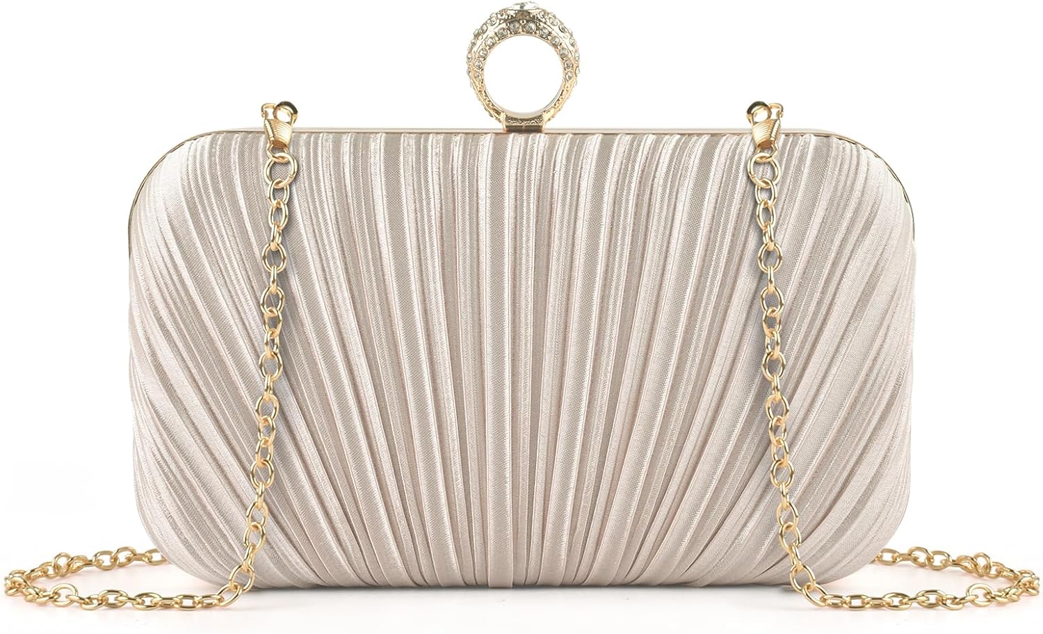 PACETAP Women's Evening Bag Clutch Purse, Mini Pleated Seashell Evening ...