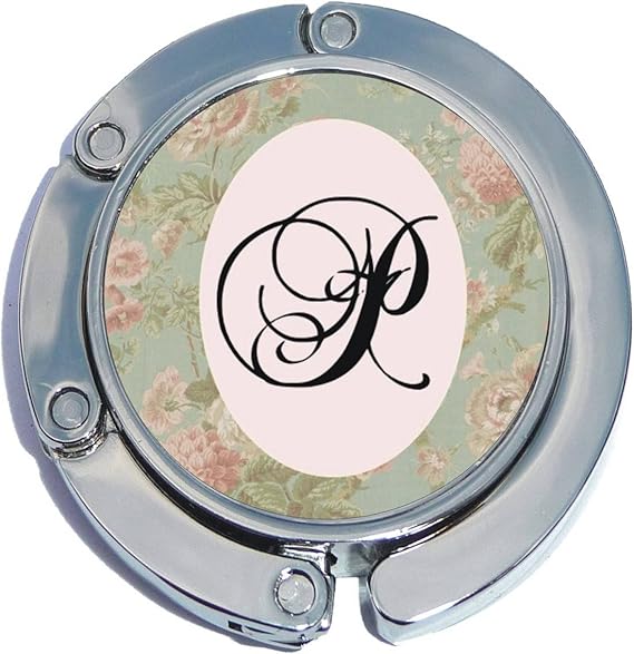 NewCharms Pink Flower Letter P Foldable Purse Hanger and Pouch at ...