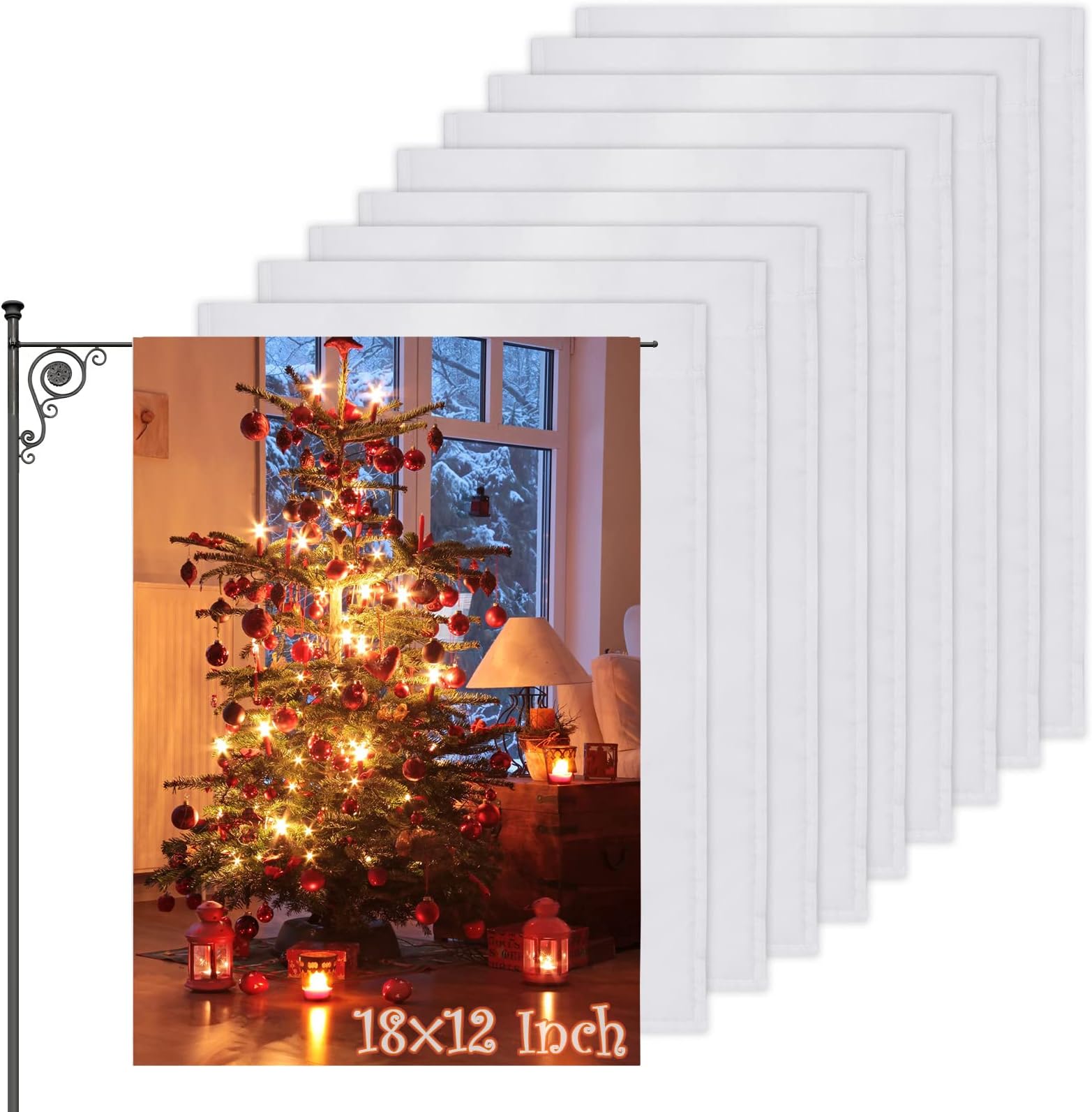 Amazon.com : 6 Pieces Double Sided Garden Flag Blank DIY Flag Solid ...